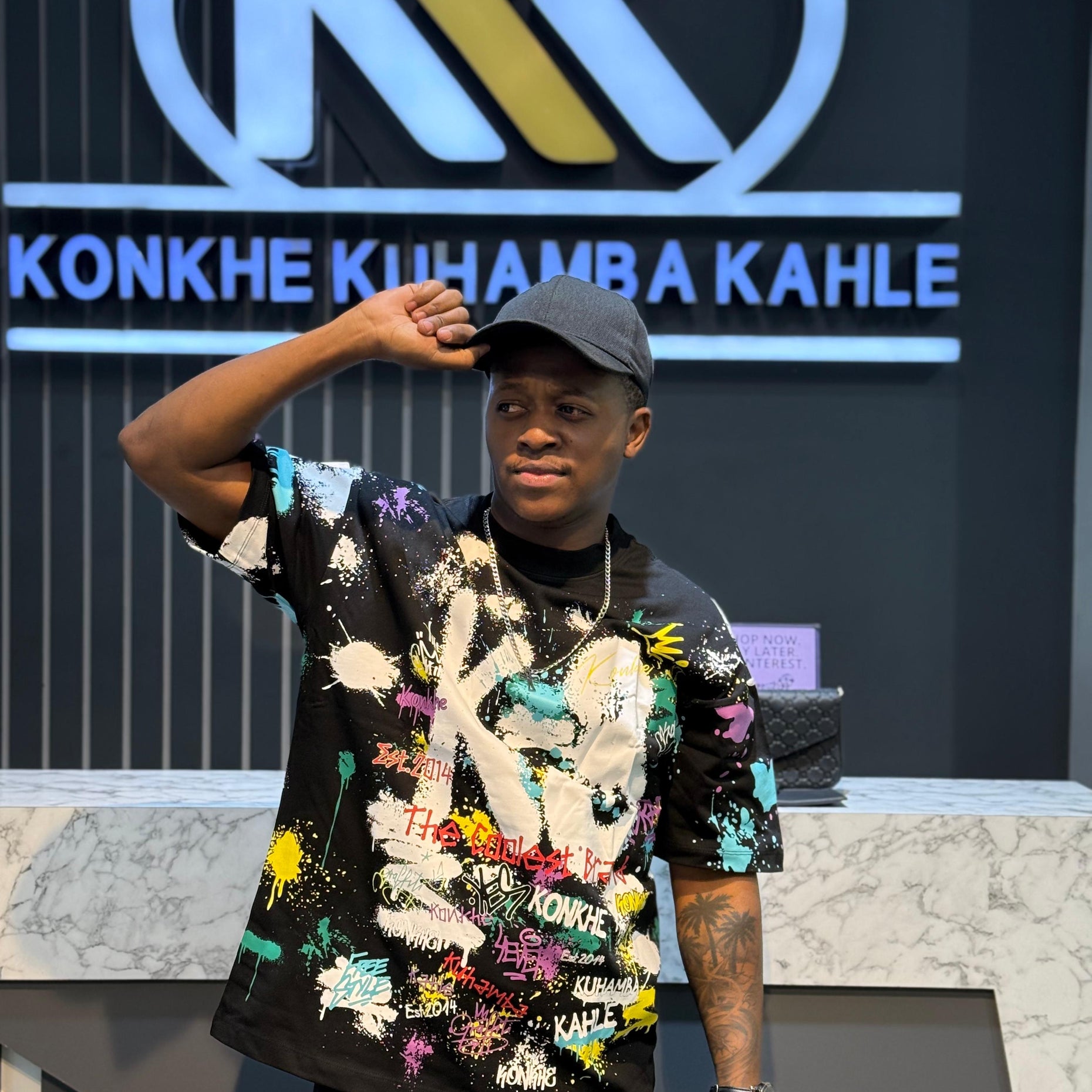 K3 Splattered oversized Unisex T-shirts – konkhe kuhamba kahle clothing