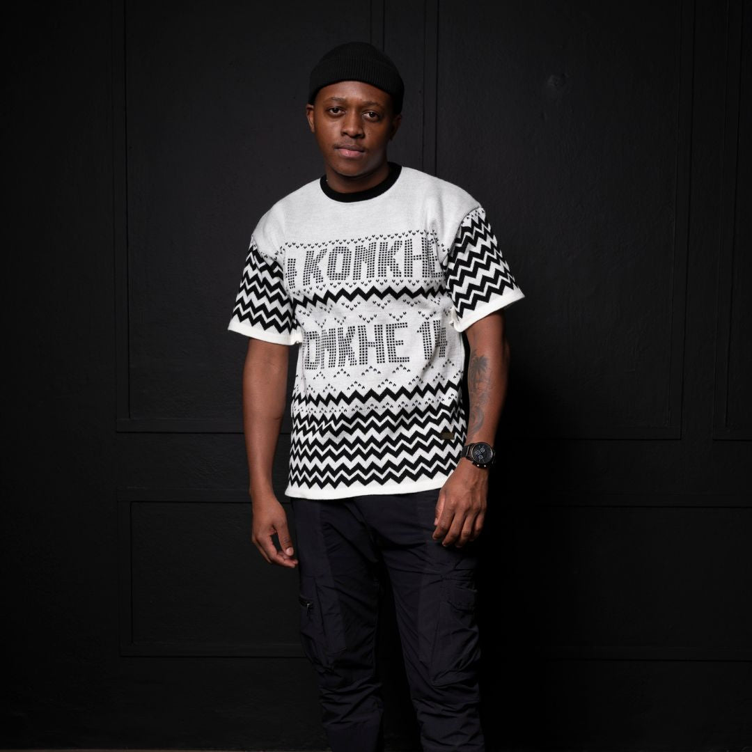 Konkhe 14 Knitted off-white Unisex oversized T-shirts – konkhe kuhamba ...